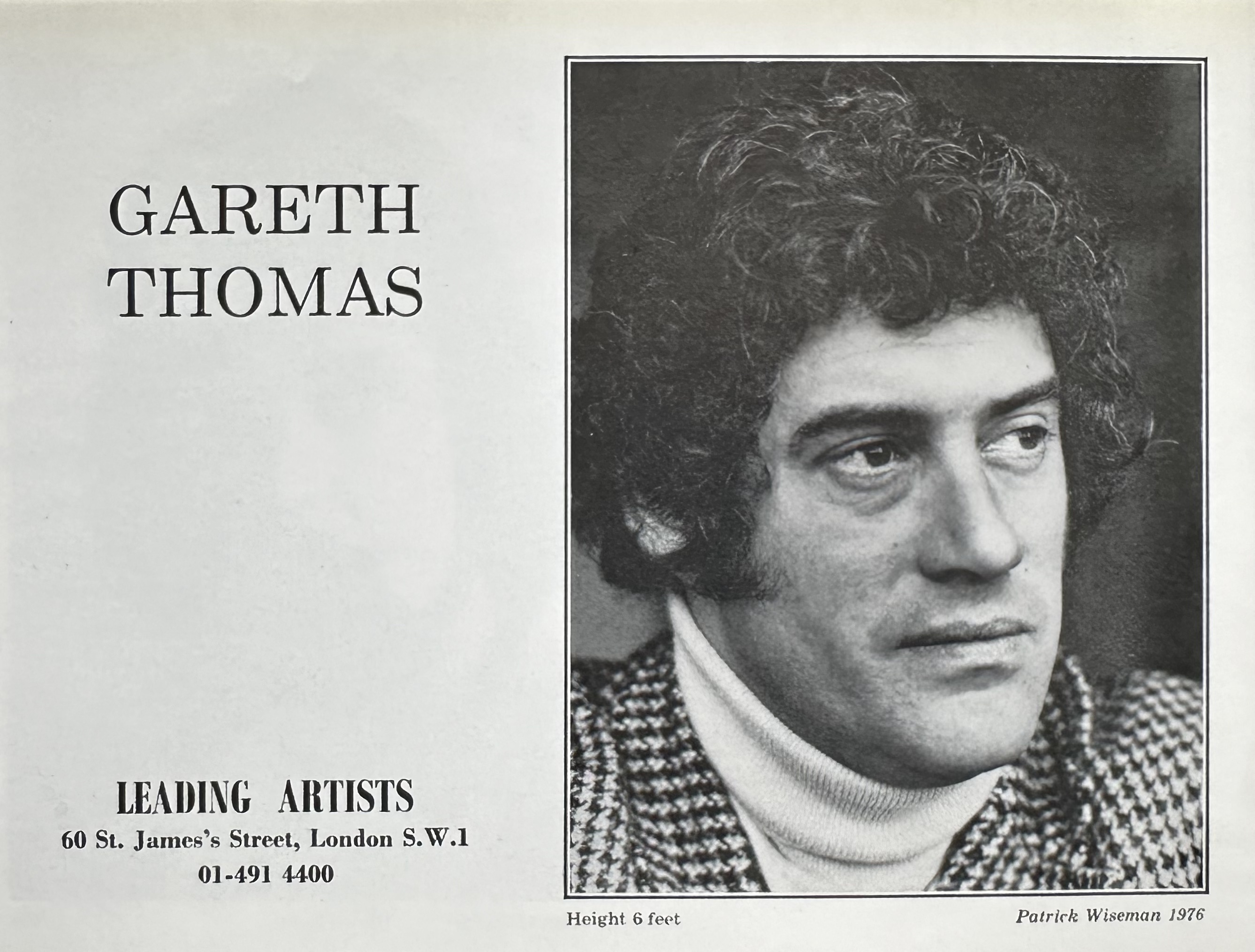 Gareth Thomas: Spotlight Entries – Gareth Thomas, Actor: A Performance ...