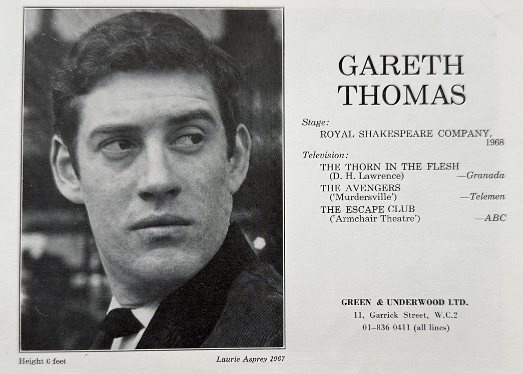Gareth Thomas: Spotlight Entries – Gareth Thomas, Actor: A Performance Biography